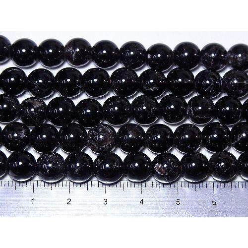 モリオン(黒水晶)ビーズ 【8mm/20cm(半連)/A】魔除け 厄払い お守り パワーストーン : mobmo-3002 : AMERI Stone ショッピングYahoo!店 - 通販 ...