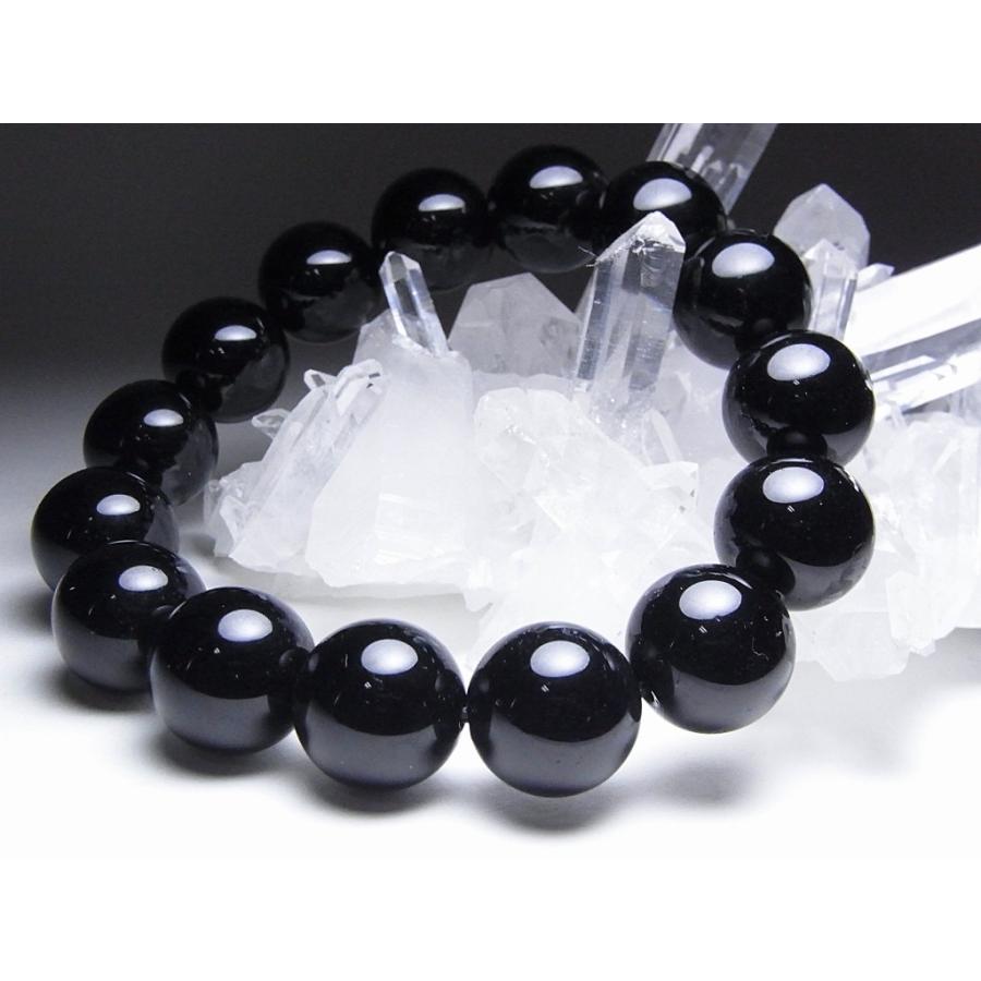 モリオン（黒水晶）ブレスレット【14mm/17cm/AAA】魔除け お守り パワーストーン : mobrc-1053 : AMERI Stone ショッピングYahoo!店 - 通販 ...