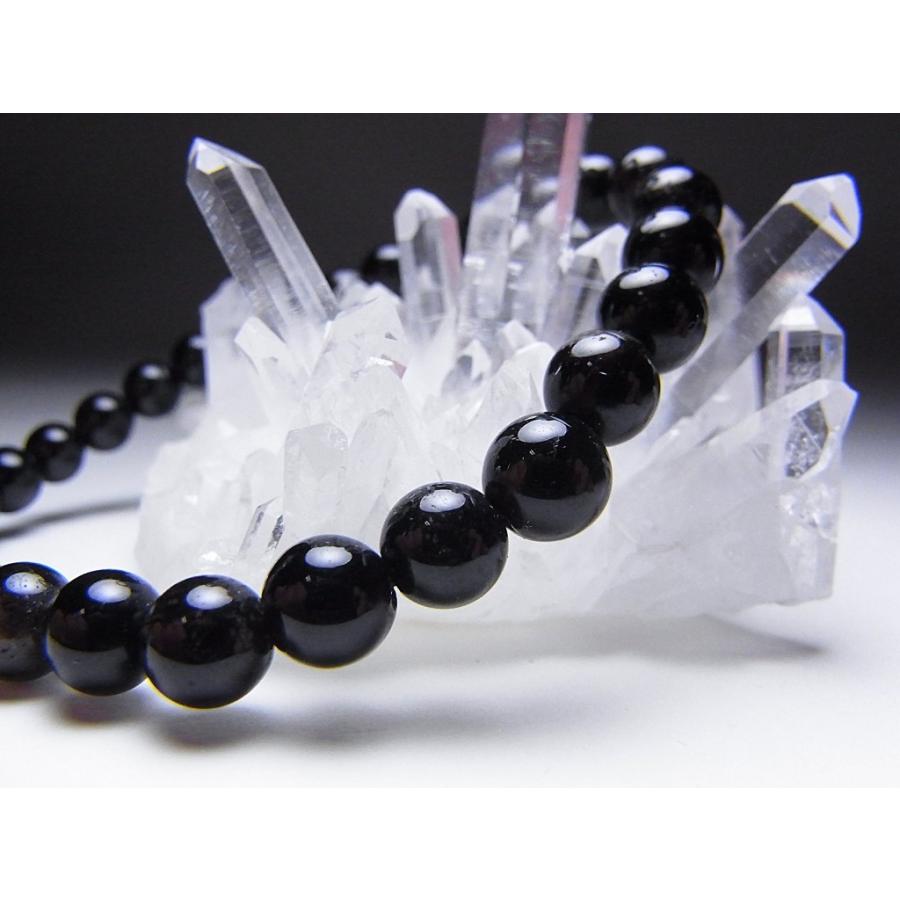 モリオン（黒水晶）ブレスレット【6mm/15cm/AA】魔除け お守り パワーストーン : mobrc-2011 : AMERI Stone ショッピングYahoo!店 - 通販 ...