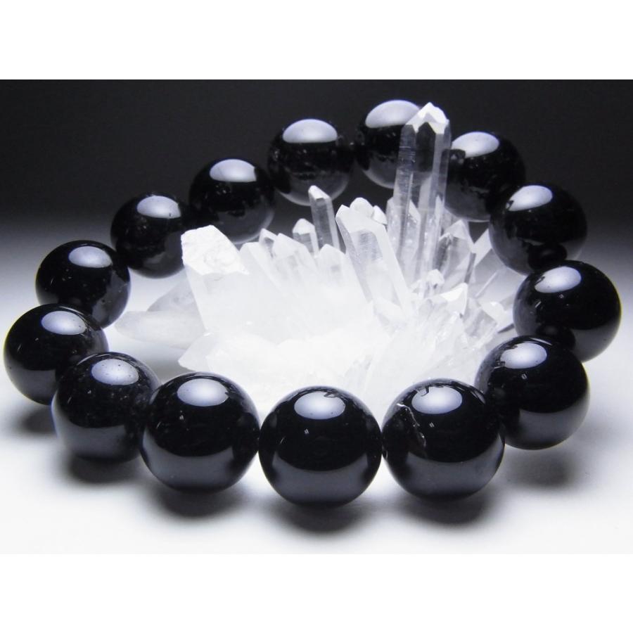 モリオン（黒水晶）ブレスレット【14mm/16~16.5cm/AA】魔除け お守り パワーストーン : AMERI Stone ショッピングYahoo!店 - 通販 - Yahoo!ショッピング