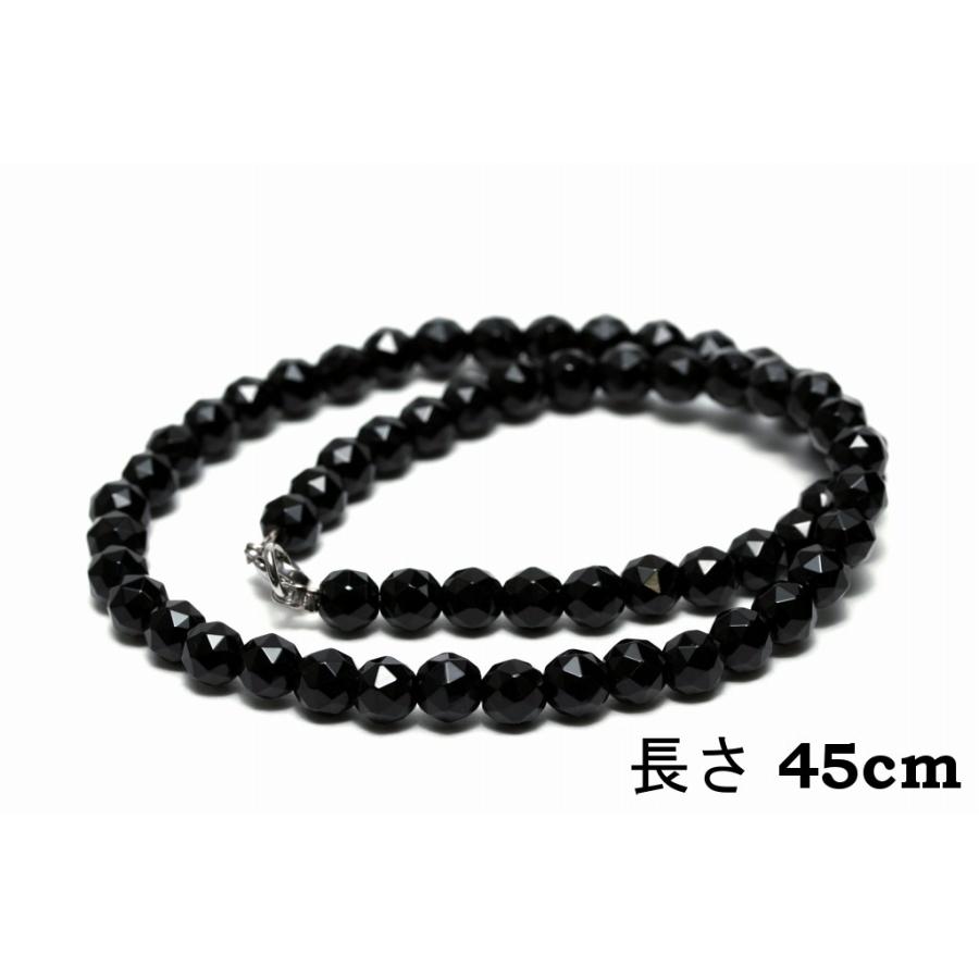 モリオン（黒水晶）ネックレス【32面カット6mm/45cm】最高品質AAA 魔除け お守り パワーストーン : AMERI Stone ショッピングYahoo!店 - 通販 - Yahoo ...