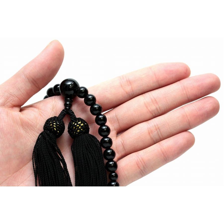 モリオン（黒水晶）念珠【8mm】数珠 法事 葬儀 略式 :MONJU-001:AMERI Stone ショッピングYahoo!店 - 通販 - Yahoo!ショッピング