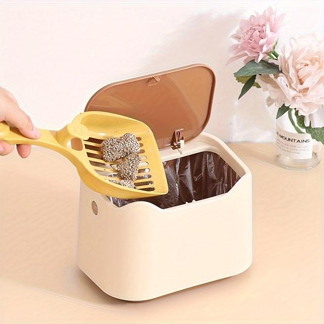 完全密閉型猫トイレサイレント猫砂シャベルゴミ収納バケツデスクトップ小型廃棄物コレクター家庭用品 : amethyst Yahoo!店 - 通販 ...