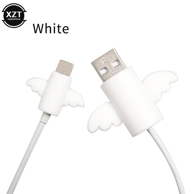 Cute Angel Wings Cool Bat Cable Protector Sleeve Anti-Breaking Charging ...