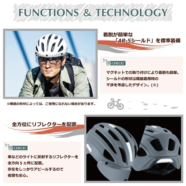 OGK Kabuto 自転車 ヘルメット カブト HIKE ハイク OGKカブト UVカット機能シールド付き : 自転車アクセサリーのAmical - 通販 - Yahoo!ショッピング