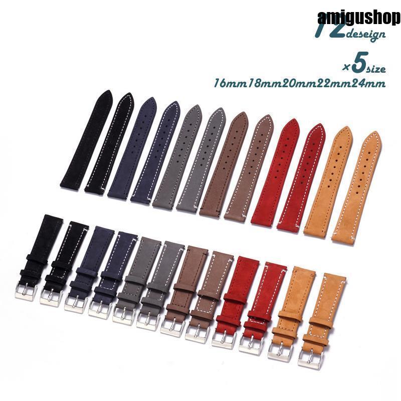 腕時計用ベルト 替えバンド 男女兼用 メンズ レディース 24mm 22mm 20mm 18mm 16mm 無地 シンプル ステッチ 腕時計ベルト 替 : アミグshop - 通販 ...