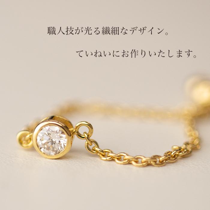 Pt950 K18YG K18PG ダイヤモンド フリーチェーン リング 0.1ct 送料無料 フリーサイズ 指輪 プラチナ 18金 チェーンリング ダイヤ 鎖 華奢 一粒 1粒 3755 ...