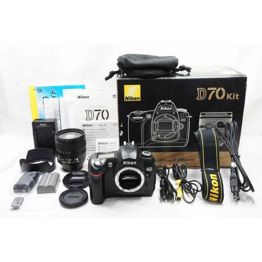 ニコン 【適格請求書発行】美品 Nikon D70 + AF-S DX NIKKOR 18-70mm F3.5-4.5G レンズキット デジタル一眼レフ 元箱付【アルプスカメラ】250409a ...