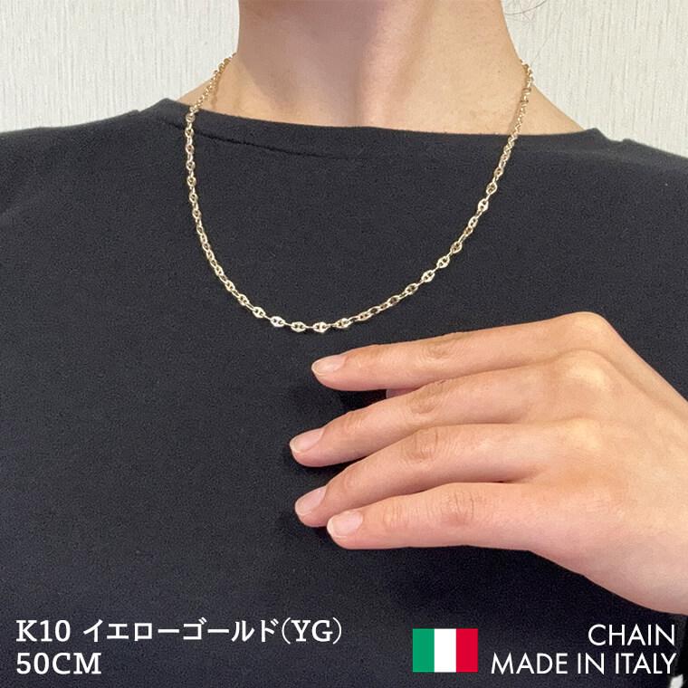 ネックレス チェーン 中空アンカー K10 10金 k10 レディース メンズ 約3.3mm幅 金属アレルギー 40cm 女性用 男性用 080 ゴールド : アミラトーレ ...