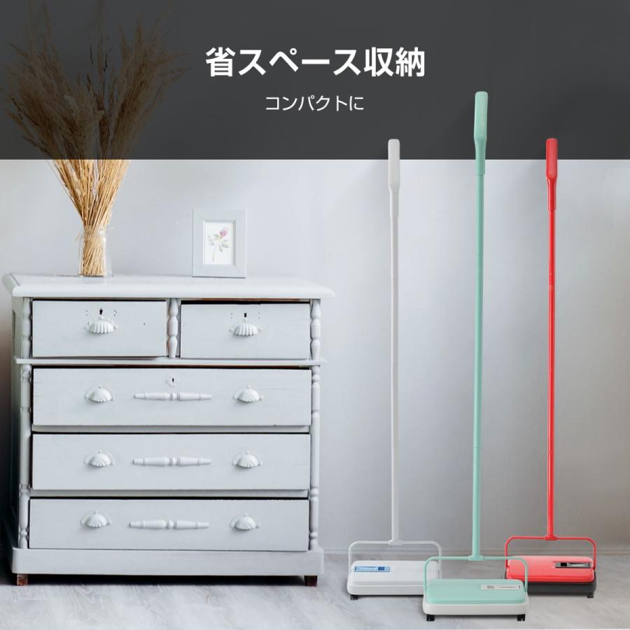 Eyliden 「JXB09-MINT-WHITE-JP」 掃除機 カーペット スマート型 手動掃除機 絨毯 軽量 騒音なし ゴミ箱 収納便利 ...