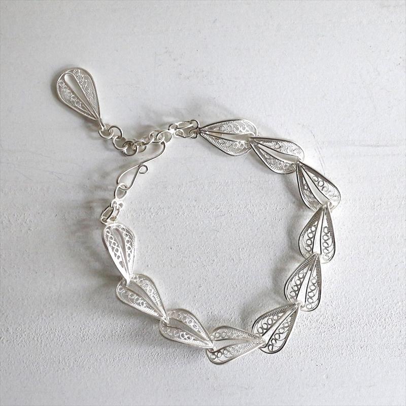 シルバーブレスレット シルバー925/トルコハンドメイド テルキャリ Telkari Siliver blacelet, Turkish ...
