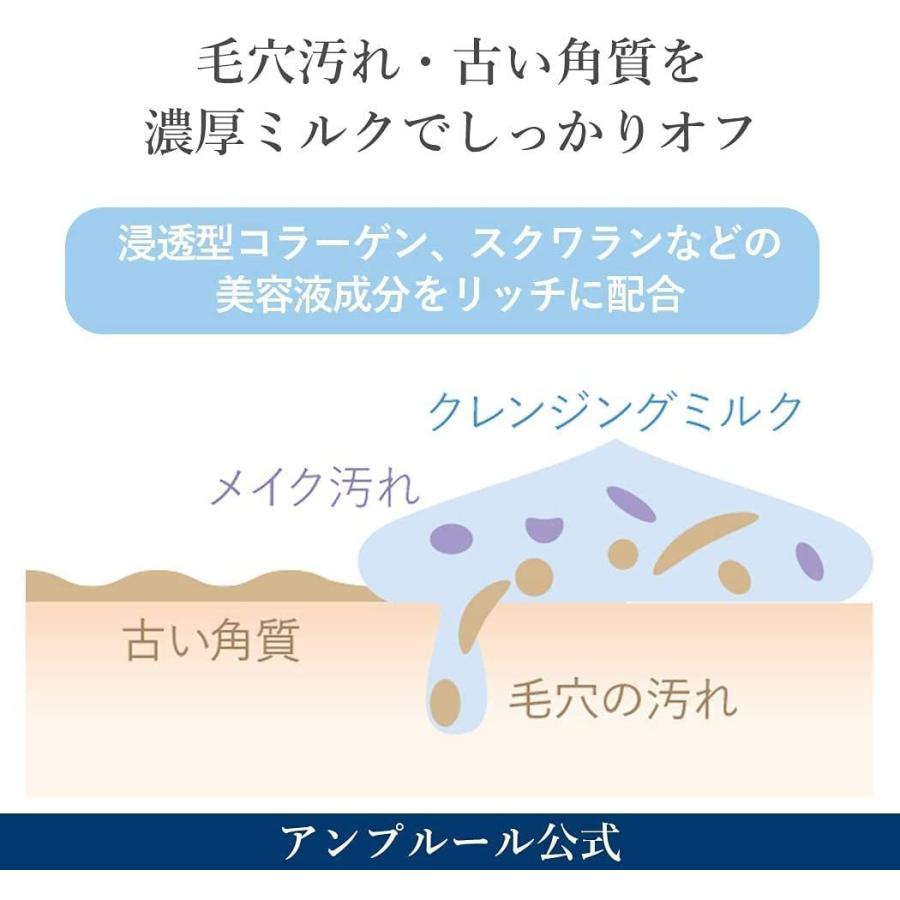 AMPLEUR（アンプルール） 濃厚クレンジングミルク ラグジュアリーホワイト クレンジングミルクN 200mL 化粧メイク落とし/毛穴汚れ/角質/保湿/乳液/プレゼント/くすみ/キメ ...