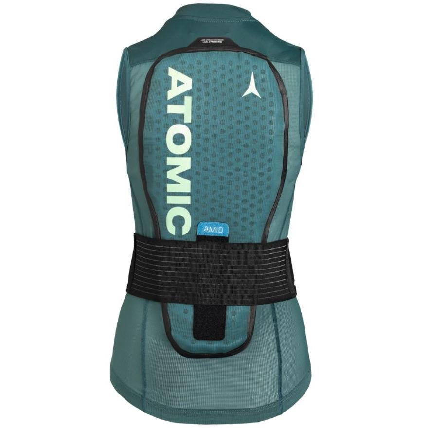 ATOMIC アトミック スキー LIVE SHIELD AMID VEST W LV1 Dark Green/Mint Sorbet バック ...