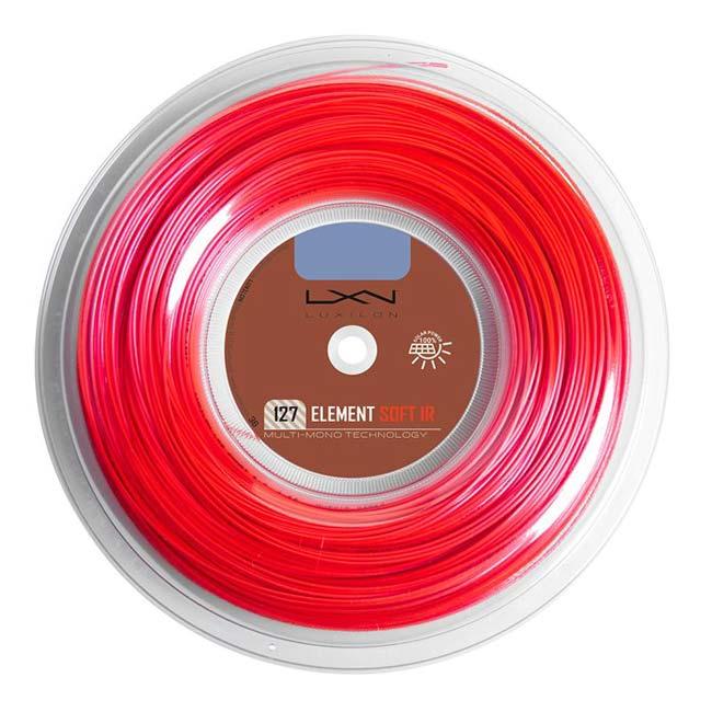 ルキシロン(Luxilon) ELEMENT IR SOFT エレメント ソフト 127(1.27mm) 200Mロール 硬式テニス ...