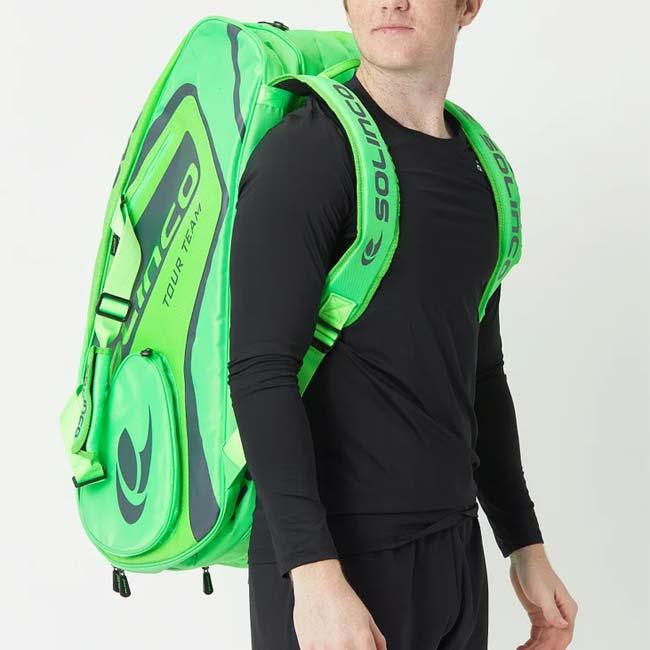 15本収納 ソリンコ(SOLINCO) 15PK TOUR ツアー ラケットバッグ テニスバッグ 1920220 KSB353-ネオングリーン ...