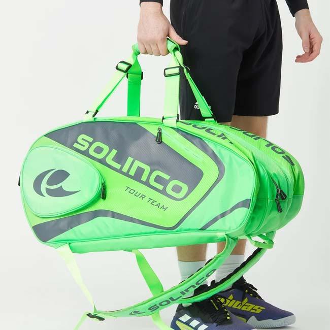 15本収納 ソリンコ(SOLINCO) 15PK TOUR ツアー ラケットバッグ テニスバッグ 1920220 KSB353-ネオングリーン ...