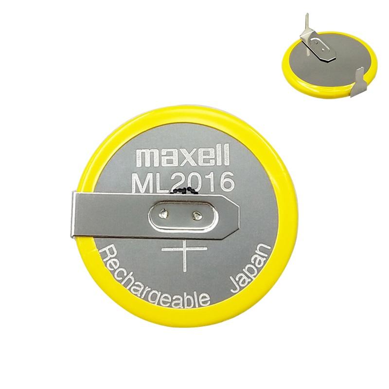 新品 Maxell マクセル ML2016 3V 充電式ボタン電池 はんだ端子付 太陽電池 CMOS 基板用 充電式コイン電池 ボタン電池 : Glennda-store - 通販 ...