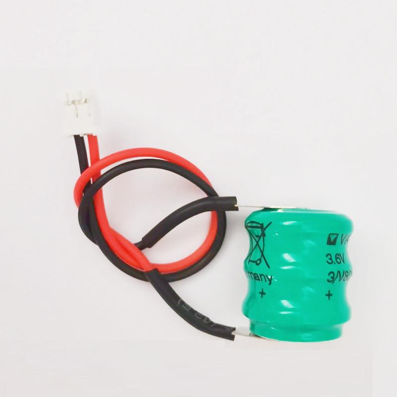 純正 新品 VARTA 3/V80H 3.6V 70mAh ニッケル水素電池 2.0mmプラグ付き 基板実装用 産業機器 医療機器対応 交換用 ...