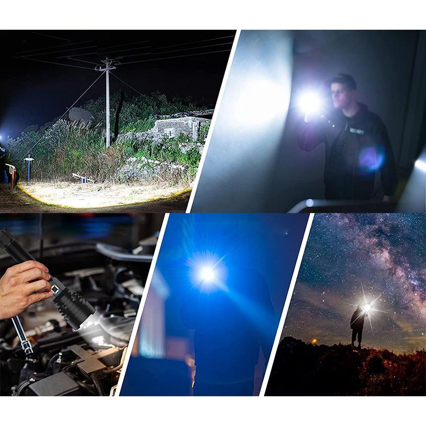 懐中電灯 ledライト XHP70 ハンディライト 強力 防水 USB充電式 電池式 LCD残量表示 ズーム機能 3モード調光 Type-C充電式 l : アナミストア - 通販 ...