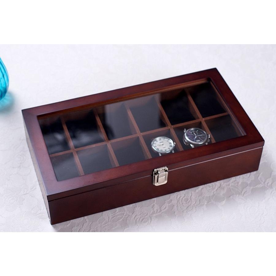 腕時計収納 ジュエリーボックス ウォッチケース ディスプレイ高級 木製 腕時計 収納 ボックス Anberotta AT50 (12本用/ ブラウン・ブラック) : Anberotta ...