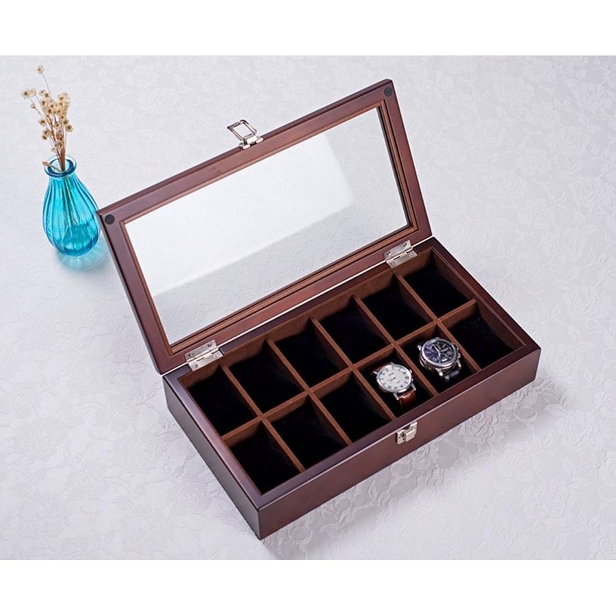 腕時計収納 ジュエリーボックス ウォッチケース ディスプレイ高級 木製 腕時計 収納 ボックス Anberotta AT50 (12本用/ ブラウン・ブラック) : Anberotta ...