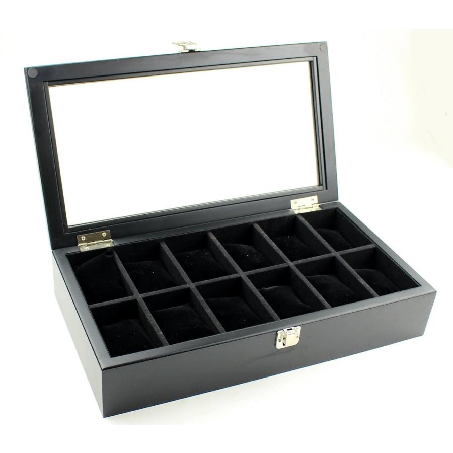 腕時計収納 ジュエリーボックス ウォッチケース ディスプレイ高級 木製 腕時計 収納 ボックス Anberotta AT50 (12本用/ ブラウン・ブラック) : Anberotta ...