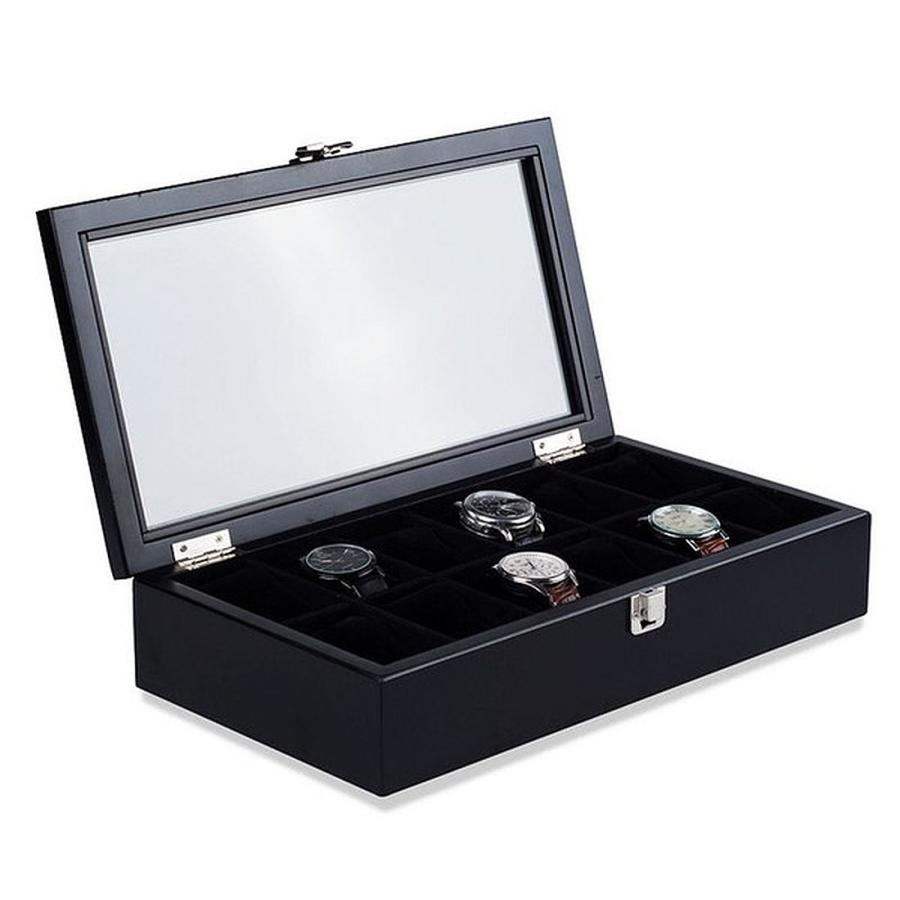 腕時計収納 ジュエリーボックス ウォッチケース ディスプレイ高級 木製 腕時計 収納 ボックス Anberotta AT50 (12本用/ ブラウン・ブラック) : Anberotta ...
