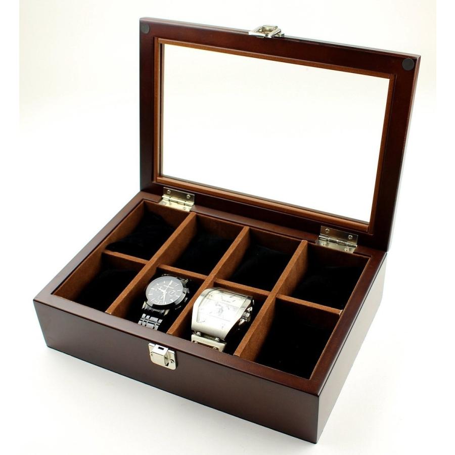 腕時計収納 ジュエリーボックス 収納 ウォッチケース ディスプレイ 高級 木製 腕時計 ボックス Anberotta AT49 (8本用/ブラウン・ブラック) : Anberotta - 通販 ...