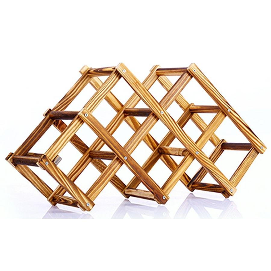 ワインラック ワインホルダー 折りたたみ式 木製 ホルダー シャンパン ボトル ウッド 収納 ケース スタンド インテリア ディスプレイ Anberotta W77 (6本収納 ...