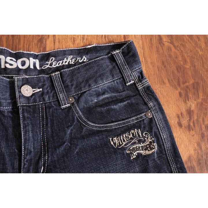 VANSON（バンソン） スカル ウィング 刺繍 USED加工 デニム SP-B-14