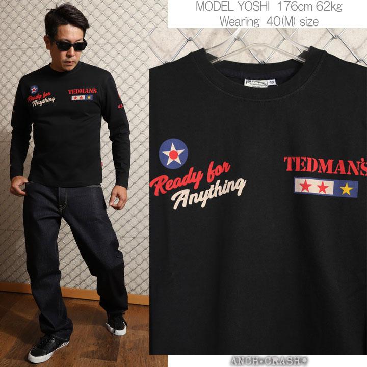 TEDMAN 24h限定P最大20.5倍!10/12pm23:59迄 テッドマン 5th Air Force ロンT TDLS-349 エフ商会 長袖 Tシャツ : ANCH CRASH ...
