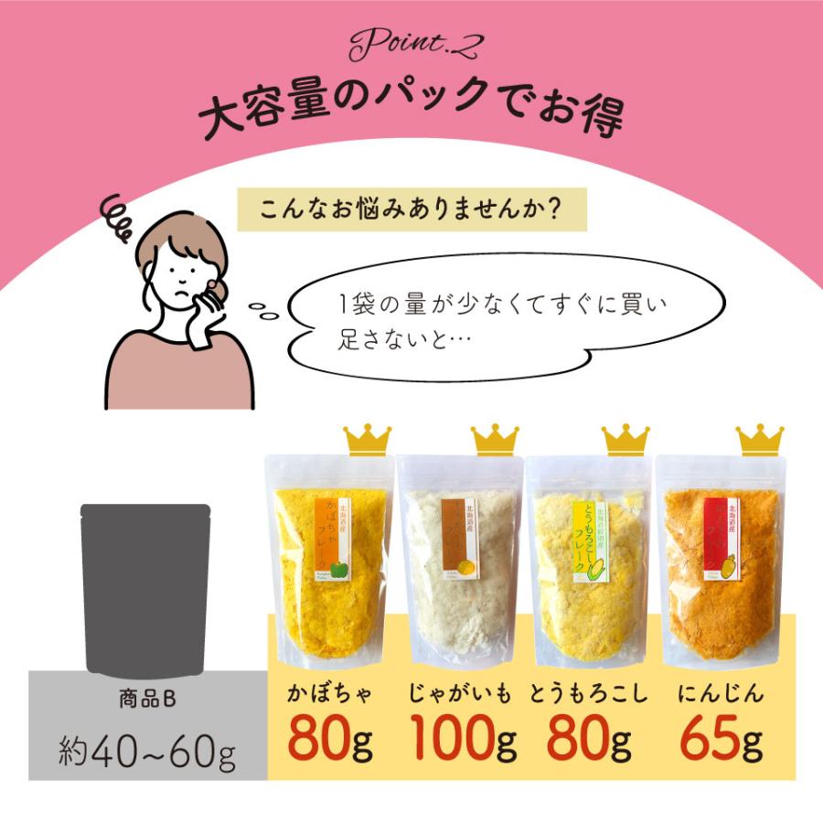 国産 野菜フレーク ミックス4袋 離乳食 ベビーフード 大容量 離乳食セット 5ヶ月 無添加 無着色 介護食 北海道産 野菜 じゃがいも コーン かぼちゃ フレーク : アンドギフト - 通販 ...