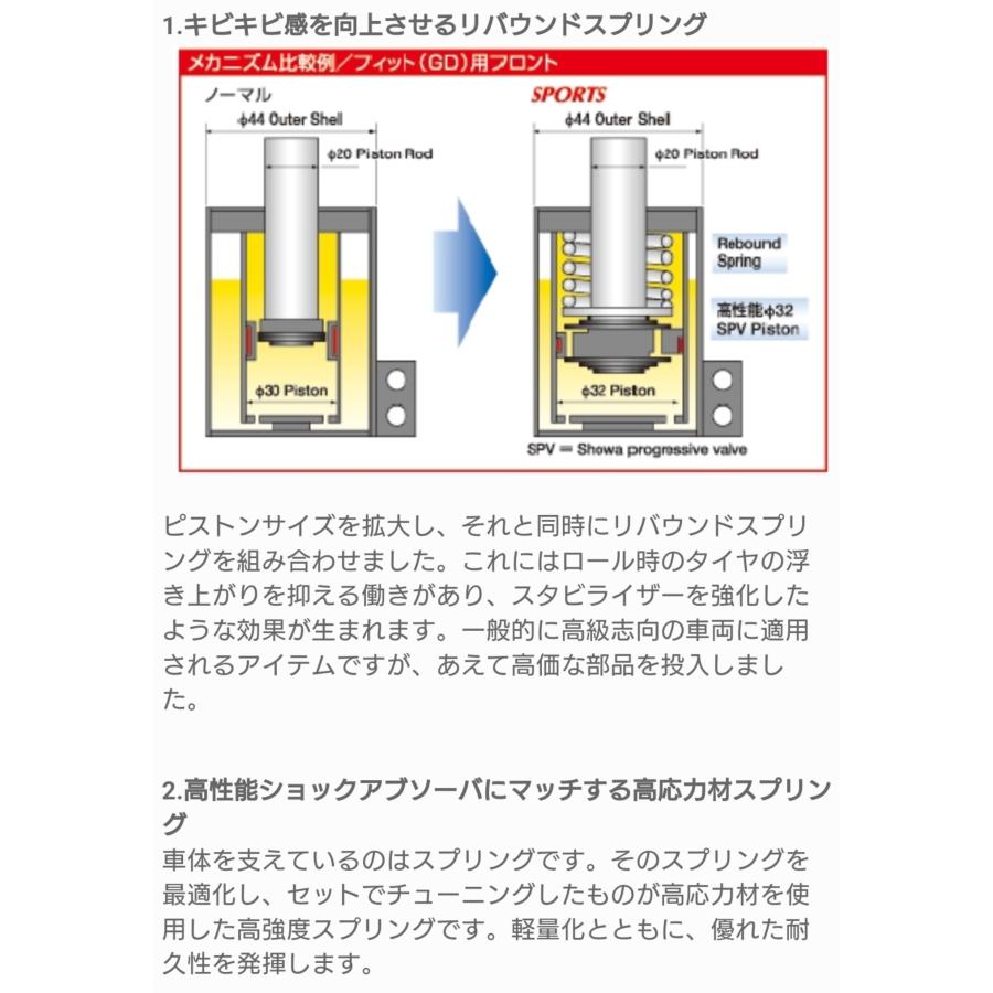 SHOWA TUNING ショーワチューニング スポーツ フィット GK5 : アンダーレYahoo!店 - 通販 - Yahoo!ショッピング