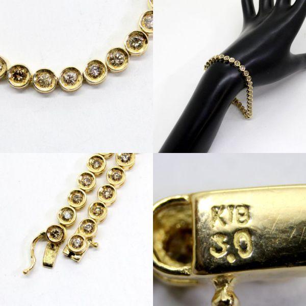 中古美品 18金 ダイヤ 3.0ct テニスブレスレット : 安藤商事ヤフーショップ - 通販 - Yahoo!ショッピング