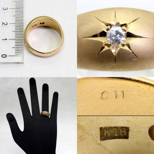 中古美品 18金 ダイヤ 0.11ct 月甲丸 リング 18号 : 安藤商事ヤフーショップ - 通販 - Yahoo!ショッピング