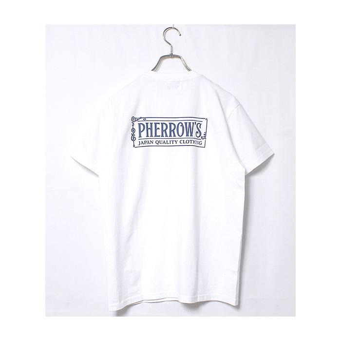 Pherrow's ポイント15倍 ネコポス送料200円 フェローズ PHERROW'S Tシャツ PHERROWS ロゴ ポケT プリントT LOGO PRINT T-SHIRTS (22S ...