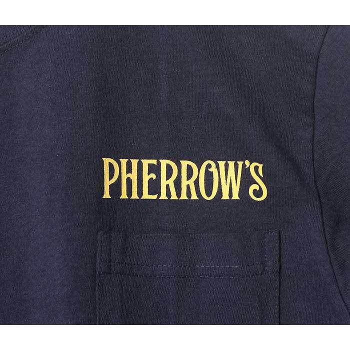Pherrow's ポイント15倍 ネコポス送料200円 フェローズ PHERROW'S Tシャツ PHERROWS ロゴ ポケT プリントT LOGO PRINT T-SHIRTS (22S ...