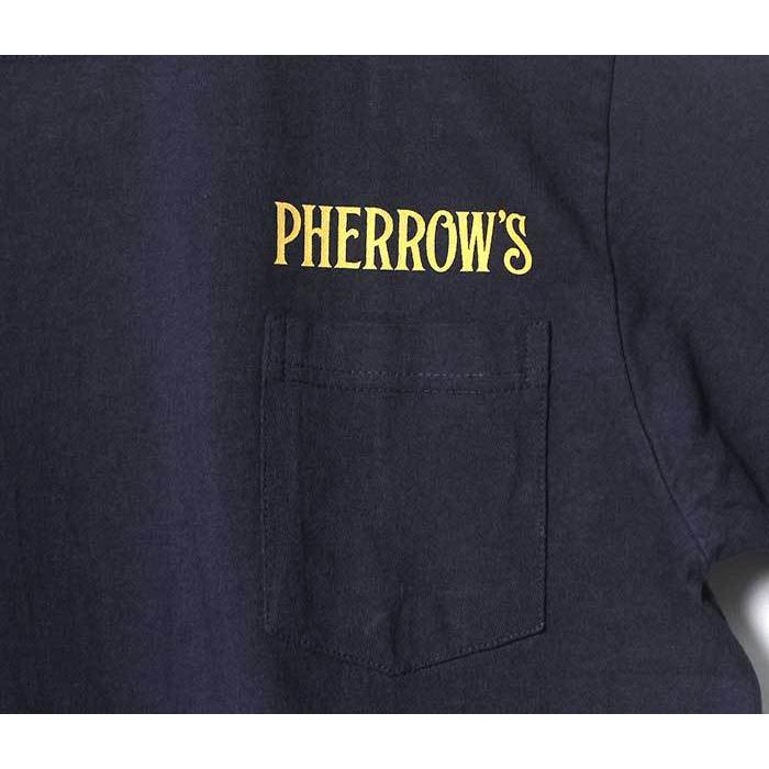 Pherrow's ポイント15倍 ネコポス送料200円 フェローズ PHERROW'S Tシャツ PHERROWS ロゴ ポケT プリントT LOGO PRINT T-SHIRTS (22S ...