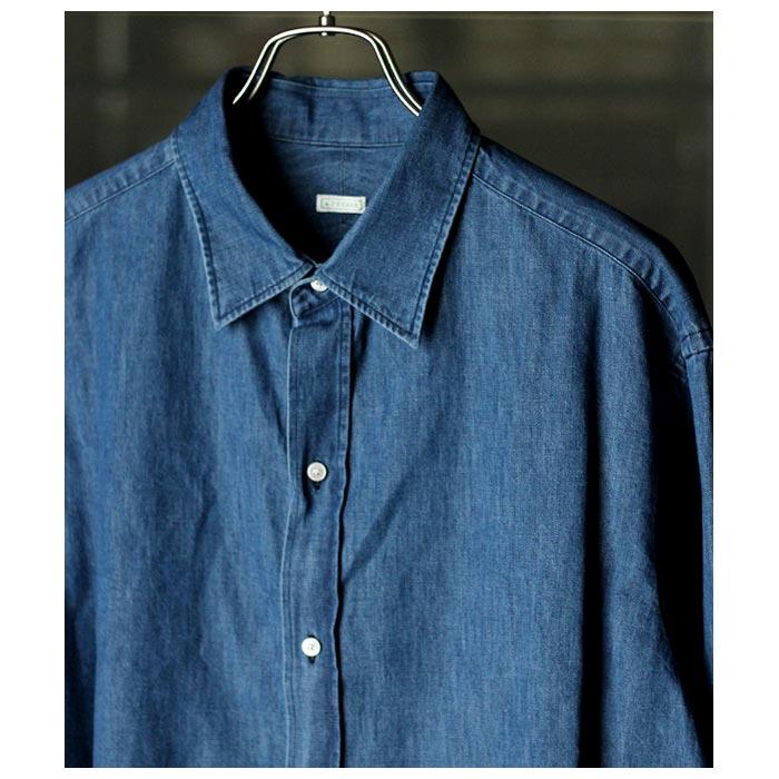アプレッセ A.PRESSE ウォッシュド デニムシャツ (23AAP-02-08H アプレッセ A.PRESSE ウォッシュド デニムシャツ (23AAP-02-08H