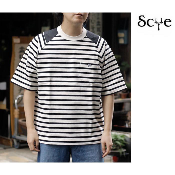 Scye SCYE サイ ストライプ コットンジャージー パネル Tシャツ (5724-21715) : アンドフェブヤフー店 - 通販 - Yahoo!ショッピング
