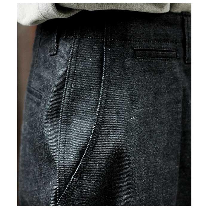 イートウツ E.TAUTZ ブラック デニム デニムパンツ CORE DENIM FILED TROUSERS (TRS06-1010 ...