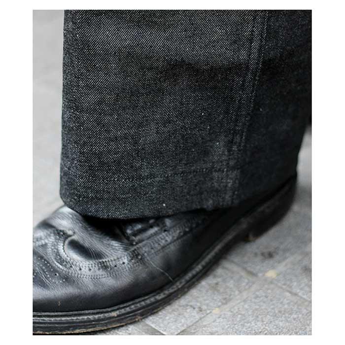 イートウツ E.TAUTZ ブラック デニム デニムパンツ CORE DENIM FILED TROUSERS (TRS06-1010 ...