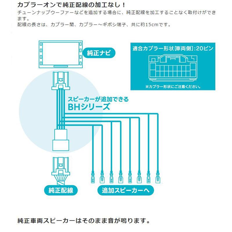 BH16 Beat-sonic ビートソニック 三菱純正スピーカー出力取出しケーブル 15cm 20ピン用 : beatsonic-bh16 ...