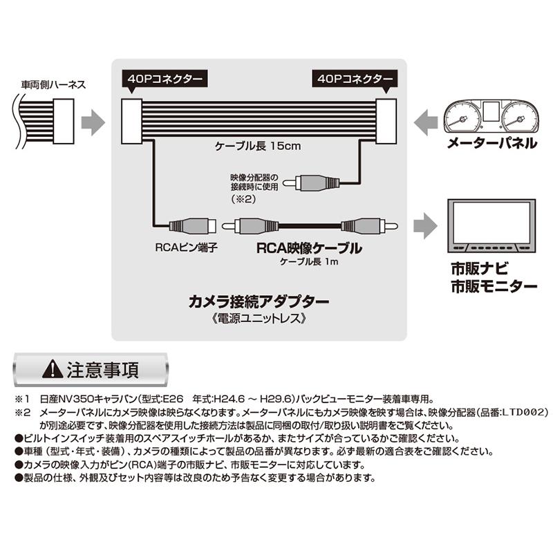 Data System RCA025N データシステム DataSystem バックカメラ接続アダプター 純正コネクタ→RCA出力変換 : アンドライブ - 通販 - Yahoo!ショッピング