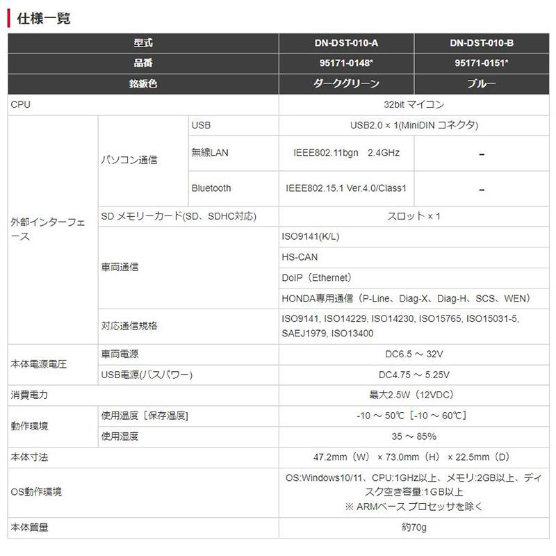 デンソー（DENSO） DN-DST-010-A DENSO OBD検査用スキャンツール 認定品 95171-01480 DoIP対応 ダーク ...