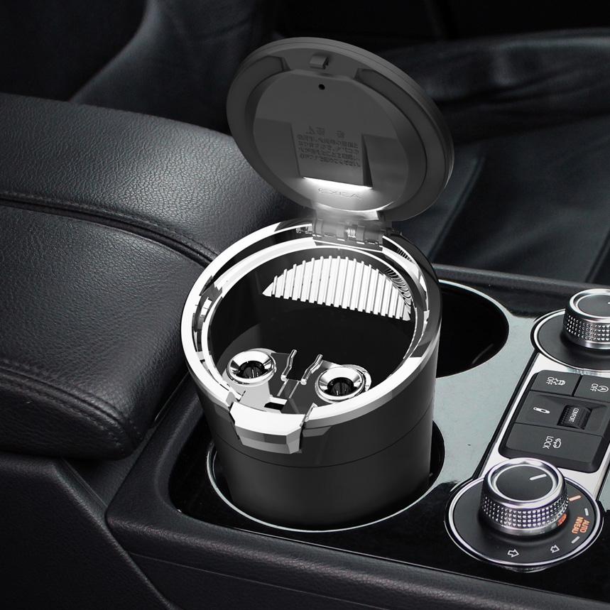 星光産業 ED-249 EXEA エクセア ソーラーライトアッシュ SI 多機能灰皿 車載用灰皿 シルバー 灰づまり自動クリーニング消火穴 テーパードデザイン : アンドライブ - 通販 ...