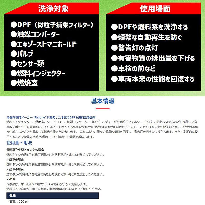 RP-34744 RISLONE リスローン DPFクリーン 500ml ディーゼル車専用 添加剤 燃費向上 (沖縄・離島 配送不可) : アンドライブ - 通販 - Yahoo!ショッピング