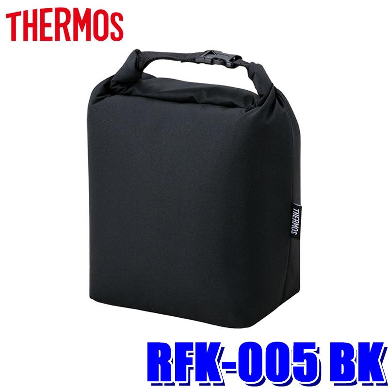 THERMOS（サーモス） RFK-005 BK THERMOS 保冷ロールトップバッグ ブラック(BK) 約5L クーラーバッグ 保冷バッグ 本体寸法：29.5×13×23cm : アンド ...