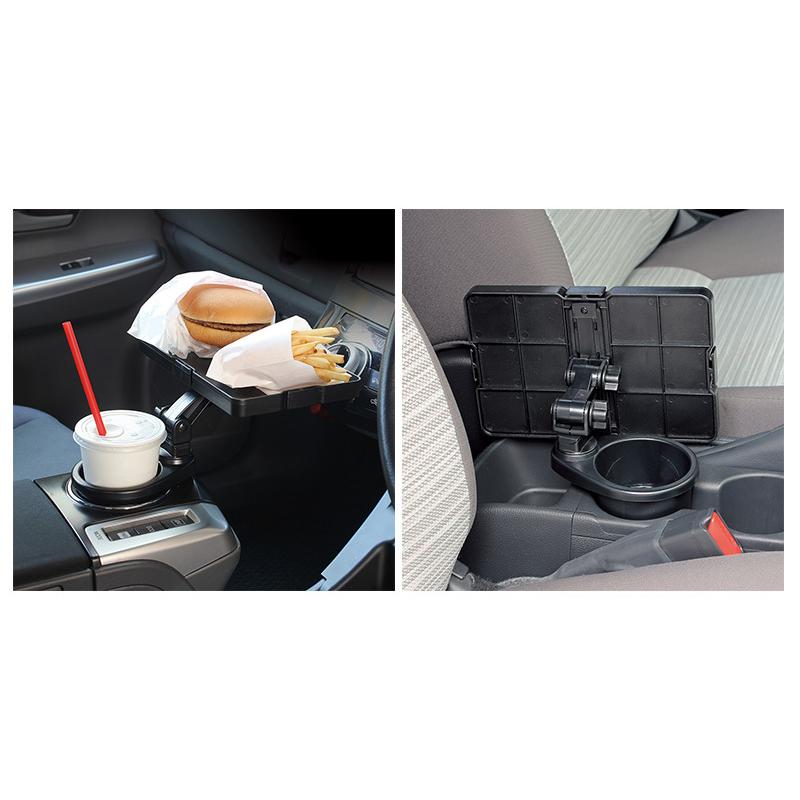 槌屋ヤック ZE-68 ドリンクイントレイ トレイ＋ドリンクホルダー ブラック 耐荷重500g以下 ZE68 : アンドライブ - 通販 - Yahoo!ショッピング