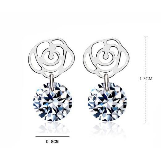 ピアス アレルギー対応 つけっぱなし 18k 金属アレルギー対応 レディース シルバー925 花 薔薇 フラワー : アンジェラネットピアス ...